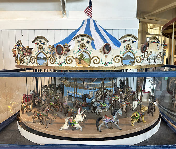 This tiny carousel packs all the wonder of its full-sized cousins into a tabletop marvel &ndash; proof that joy works at any scale.
