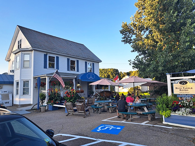 Alfresco dining at its finest! With a view so charming, you might forget to eat. But don't&mdash;the food's too good to miss.