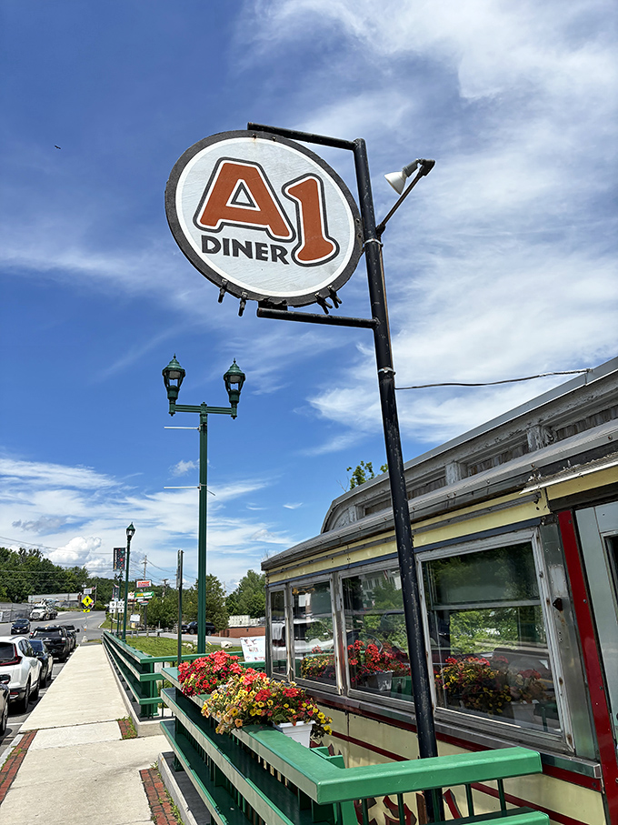 The unmistakable A1 sign stands as a beacon for hungry travelers, promising authentic Maine dining experiences just steps away.