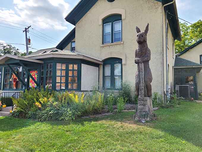 Even the outdoor decorations show personality and charm, with whimsical touches that make you smile before you even step inside.