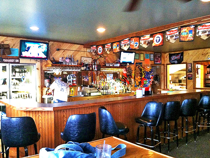The bar area serves as social headquarters, where stories flow as freely as the beverages and strangers quickly become temporary friends.