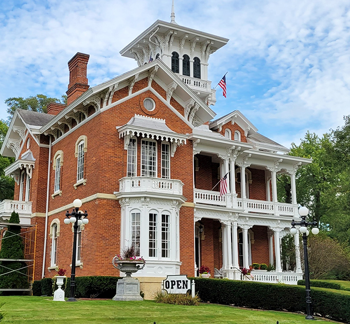 Belvedere Mansion's Italianate architecture screams "lead mining money" louder than any historical marker ever could.