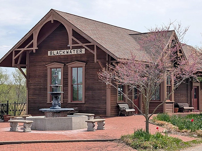 Blackwater Train Depot stands as a handsome reminder of when train travel was glamorous, uncomfortable, and occasionally robbed.