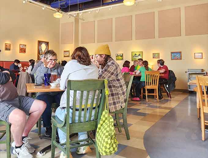A full house of happy diners at various tables tells you everything you need to know about this place's reputation in the local community.