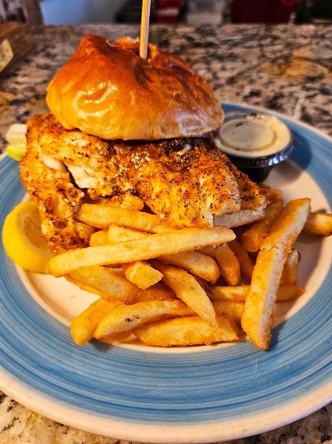 Fish burgers reimagined! This golden-fried fillet on a soft bun might just convert even the most devoted beef burger fans. 