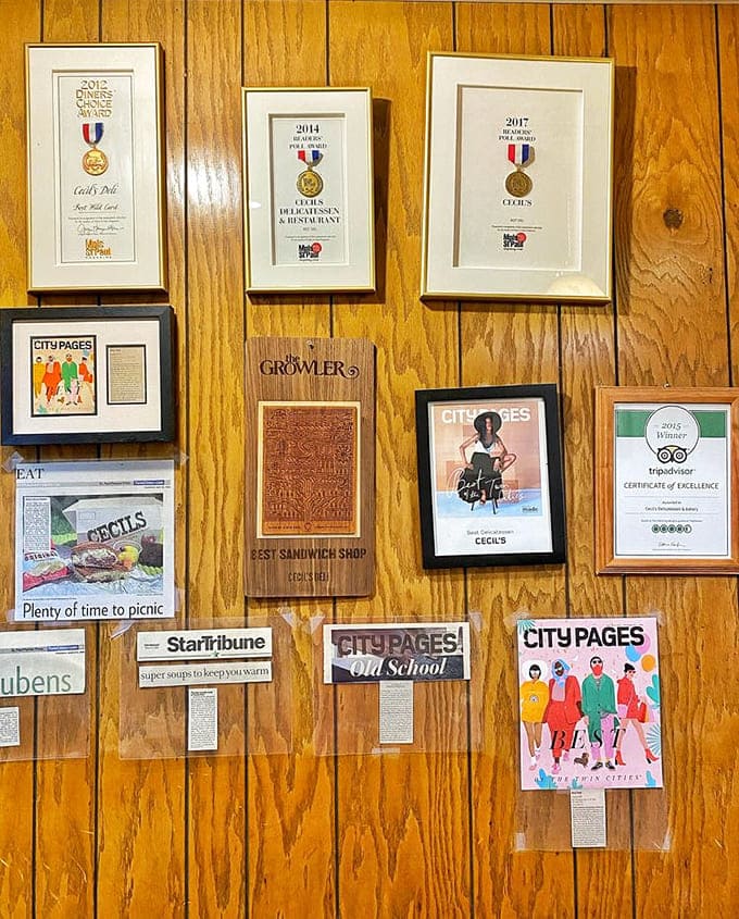 Awards and accolades line the walls, proof that Cecil's isn't just beloved locally but recognized far and wide.