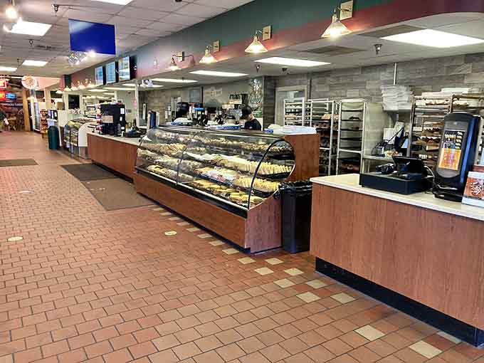 The order counter stretches long with bakery cases full of temptation at every turn, resistance is futile.