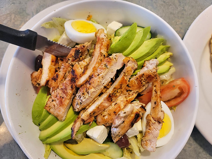 A salad that's more exciting than most main courses. This Cobb is a colorful party of flavors and textures that'll make you forget you're eating healthy.