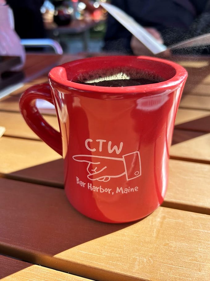 The official morning fuel of Bar Harbor. One sip and you'll be ready to conquer Acadia!