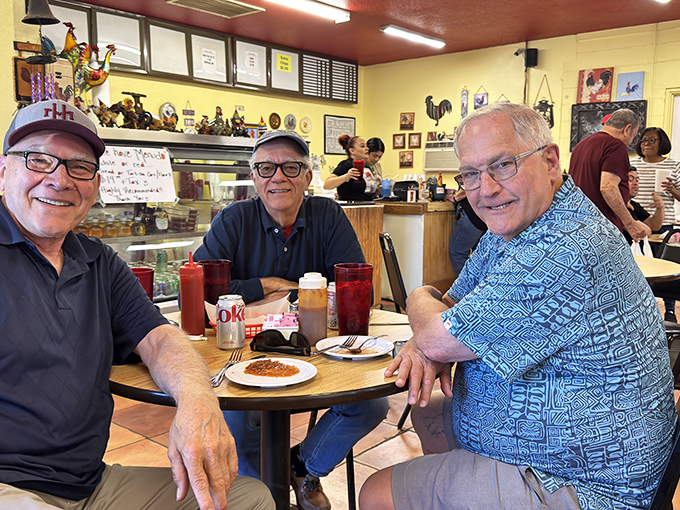 Diners: The universal expression of food happiness crosses all faces &ndash; that quiet concentration that comes when every bite demands your full attention.