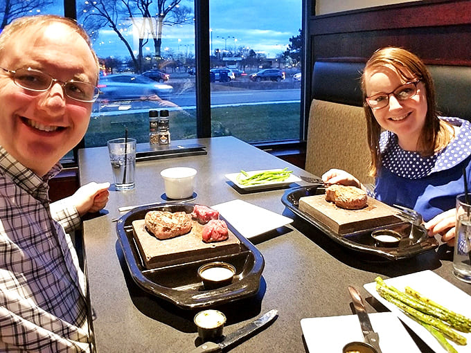 Hot stones sizzle tableside as diners prepare to cook premium cuts to perfection &ndash; interactive dining that turns dinner into an event.
