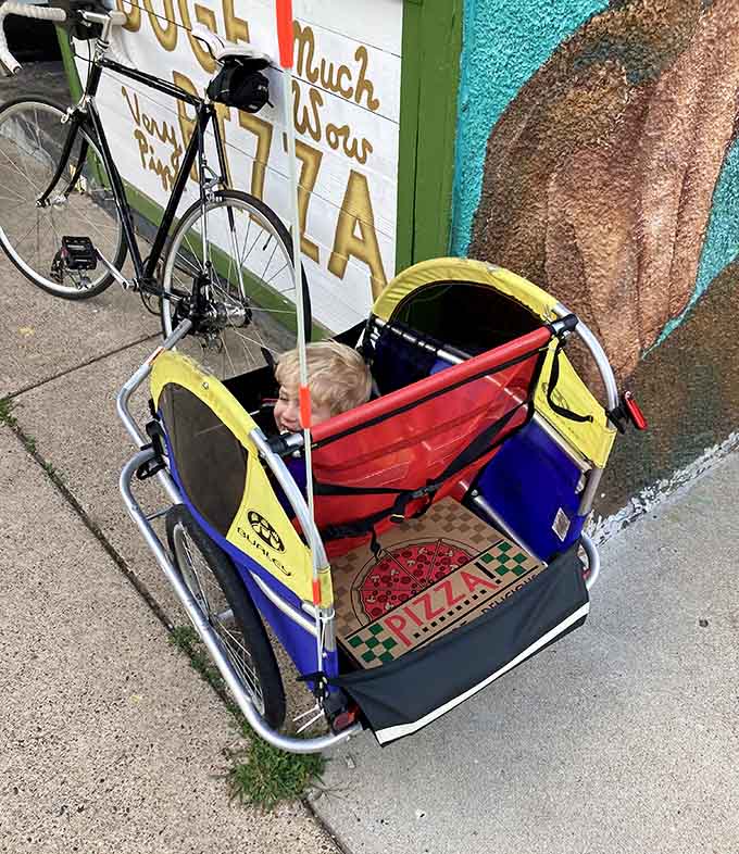 The next generation of Doge Pizza fans, already learning that the best meals come from local spots with personality and heart.