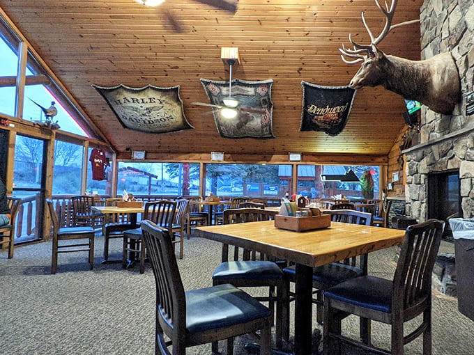 Another angle reveals the spacious interior that somehow maintains an intimate, welcoming atmosphere despite its size.