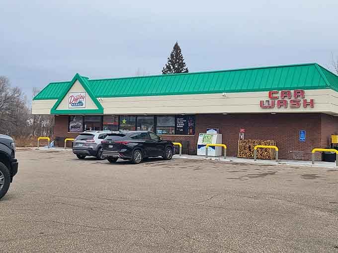 The exterior shot shows the BP station that houses this culinary treasure, making it easy to spot from the road when hunger strikes.