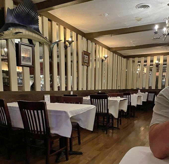 The dining room's timeless design proves that some things never go out of style, like quality food and genuine hospitality.