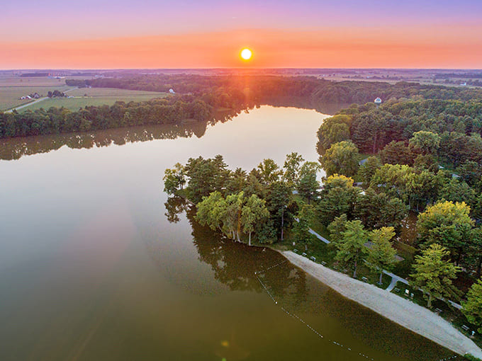 Nature puts on a spectacular sunset show over Fayette's peaceful landscape – no tickets required for the best seats in the house.