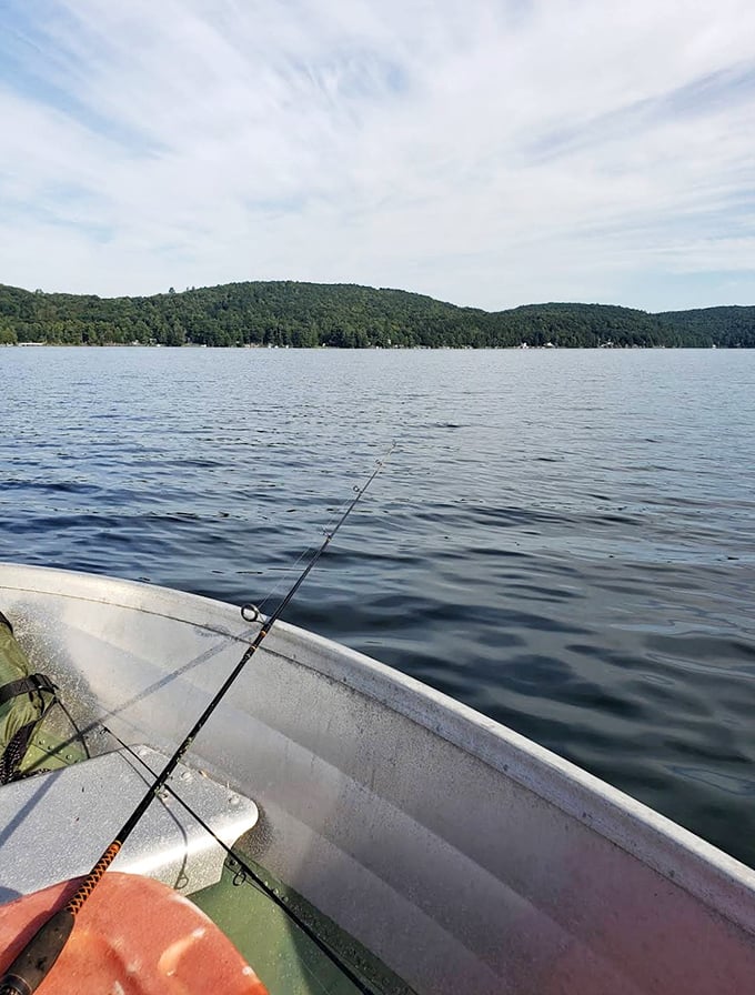 Fish stories welcome: Where the one that got away was definitely THIS big, and no one can prove otherwise.