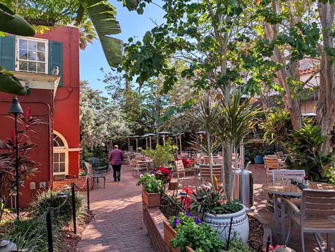 That garden courtyard is where you go to pretend you're in a secret hideaway, even though you're in the middle of the historic district, shh.