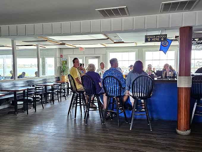 Happy diners gathered around the bar suggest this is the kind of place where strangers become friends over shared appreciation for excellent seafood.