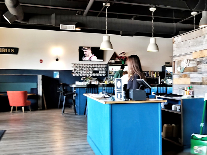 The host stand welcomes you to your mini-vacation &ndash; first stop: leaving your worries at the door.