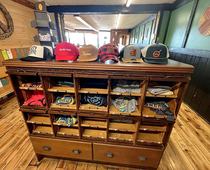 Branded merchandise lets fans take home a piece of the Hungry Hippie experience, from hats to shirts.