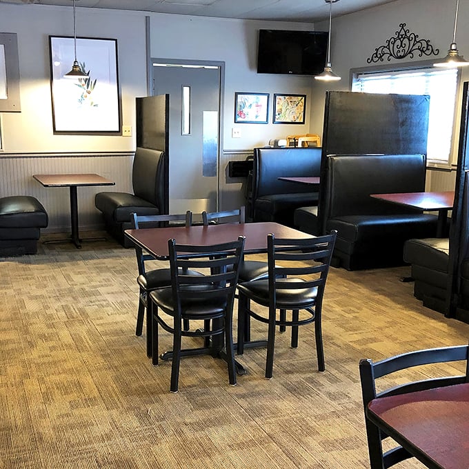 Step into a time capsule of coziness. This dining room has probably heard more local gossip than a small-town barber shop.