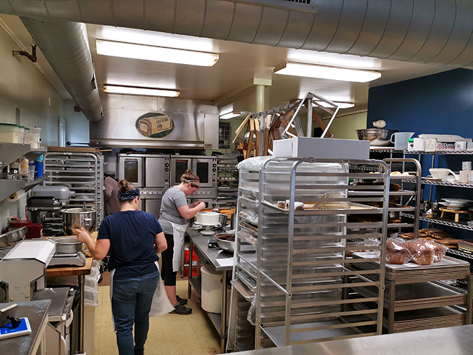 Behind the scenes, bakers perform their daily bread ballet, turning simple ingredients into extraordinary creations.