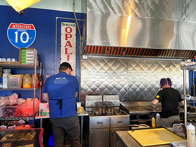 The kitchen symphony – where spatulas conduct and sizzles provide percussion in the creation of American comfort food classics.