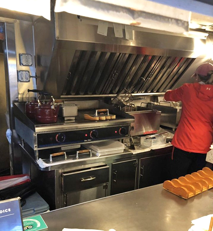 A glimpse into the kitchen where magic happens &ndash; lobster rolls don't make themselves, folks.