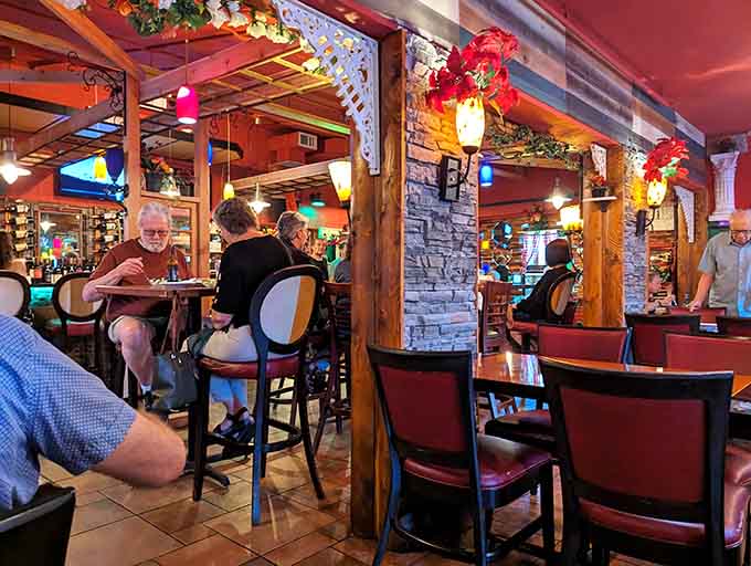 Happy diners enjoying their meals proves that Luna di Luna's reputation for excellence is well-deserved.