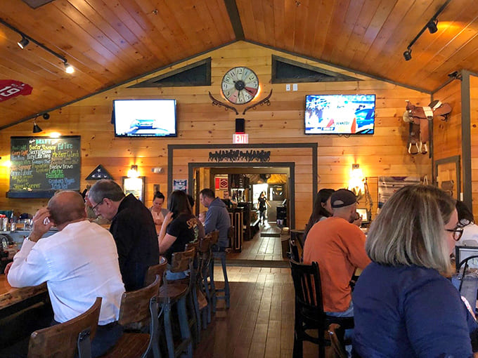 High ceilings and warm lighting create a space that feels both spacious and intimate at the same time.