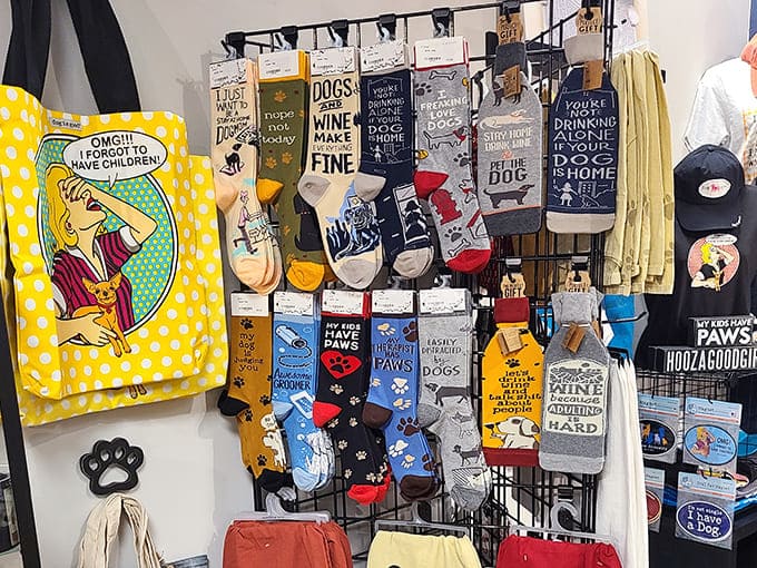 These aren't just socks &ndash; they're personality statements for your feet, proclaiming your love of dogs, wine, and sassy declarations.