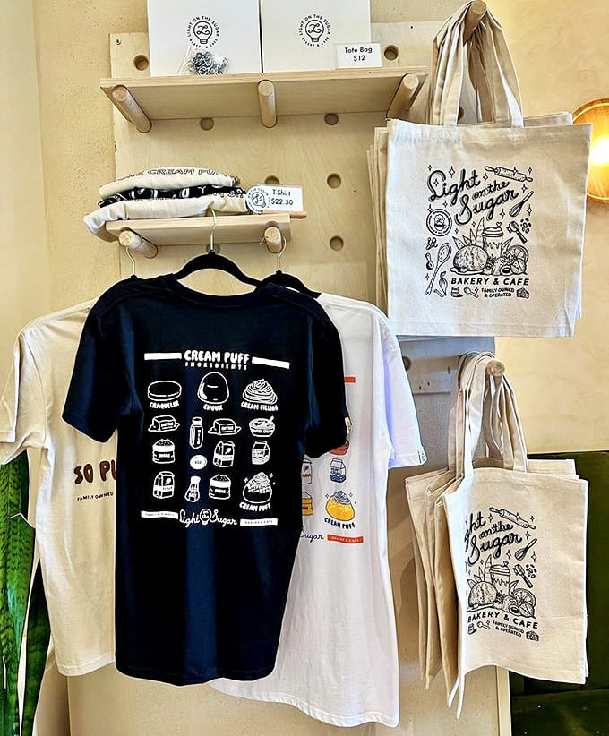 Merch: Wear your sweet tooth on your sleeve with tote bags and t-shirts that let everyone know where your dessert loyalties lie.