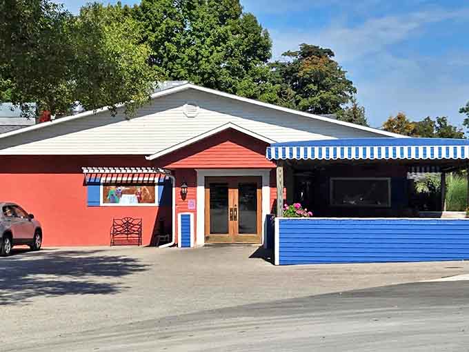 The cheerful exterior beckons like a friendly neighbor who always has the best snacks and strongest drinks on the block.