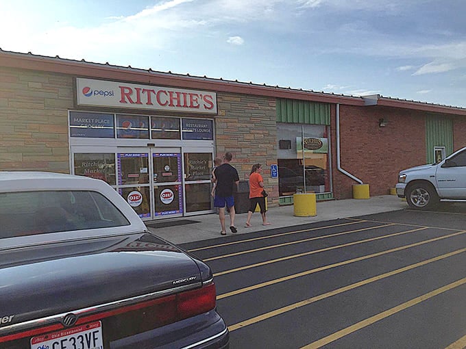 Ritchie's Marketplace, where groceries and gossip mix freely, serving as community hub and shopping destination simultaneously.