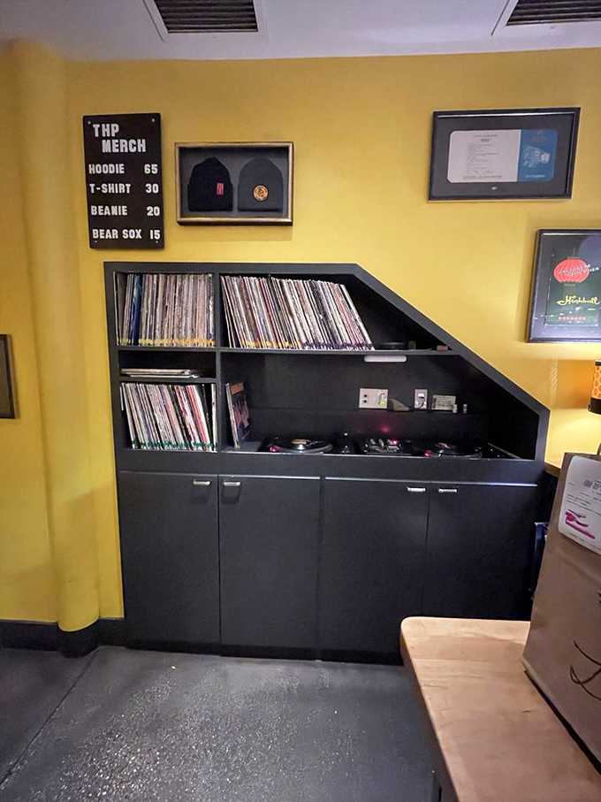 Vinyl spins actual tunes selected by actual humans who understand that the perfect soundtrack is as important to a meal as the perfect seasoning.