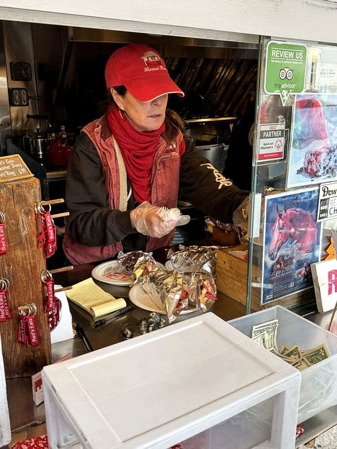 The staff at Red's Eats works with the efficiency of a pit crew and the friendliness of your favorite neighbor who always waves.