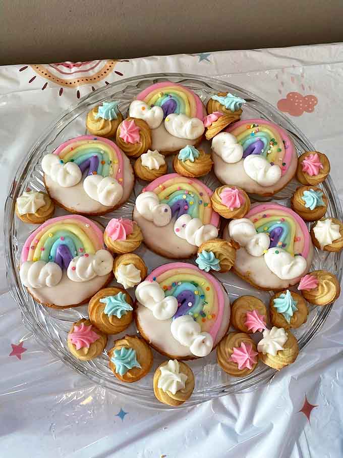 Rainbow cookies that don't just brighten the display case but might actually improve your entire outlook on life.