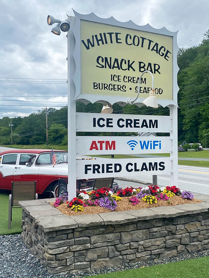 Your gateway to gastronomic bliss! This sign promises a world of flavor just waiting to be explored.