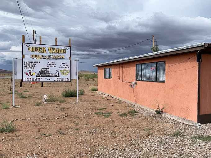 The roadside sign stands as a beacon to hungry travelers &ndash; a promise of homestyle cooking worth pulling over for.