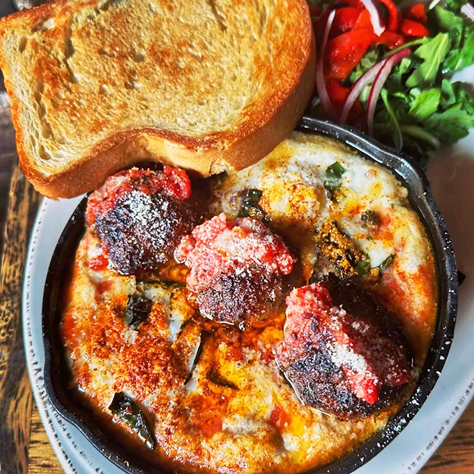 This bubbling skillet of comfort food looks like it could cure anything from a bad day to a Maine winter.