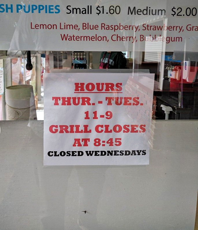 "Hours: Thur-Tues 11-9" &ndash; the sign that's launched a thousand detours, with "Closed Wednesdays" causing weekly heartbreak for devoted fans.