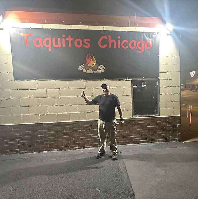 The simple banner and flame logo that mark the spot where magic happens daily.