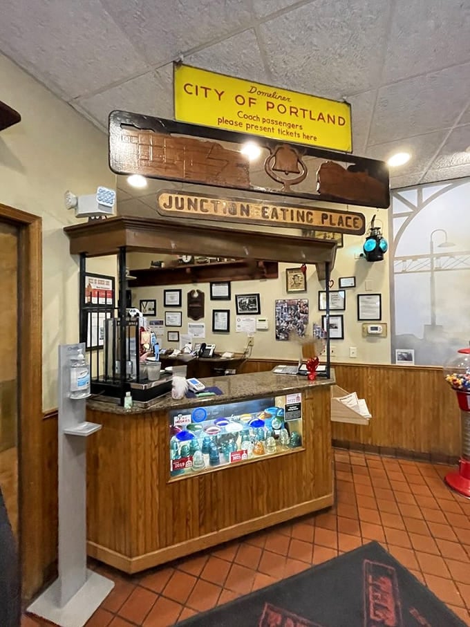 The Junction's counter area blends old-school charm with modern efficiency, proving some designs never go out of style for good reason.