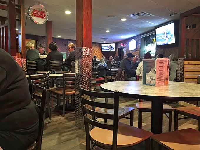 Diners enjoy their meals in a relaxed atmosphere where the focus stays on good food and genuine Midwestern hospitality.