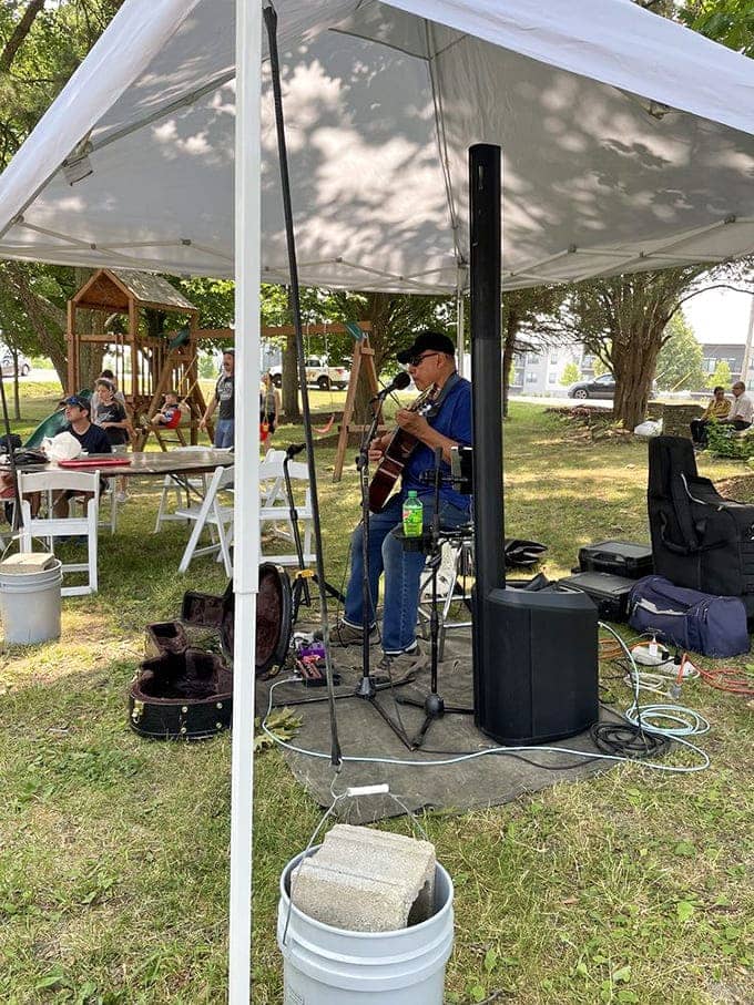 Live music under the tent adds a soundtrack to your farm visit, because good food tastes even better with a little bluegrass.