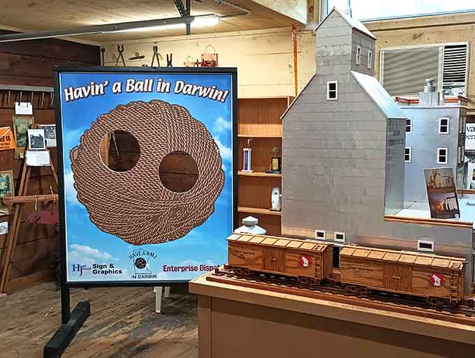 The perfect photo backdrop awaits, where you can capture your encounter with 40 feet of circumferential twine glory.