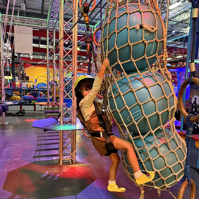 The aerial ropes course suspends brave adventurers above the ground, challenging balance and courage while safety systems ensure worry-free fun.