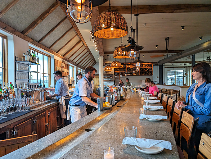 The bar isn't just where you wait for your table &ndash; it's a destination itself, where cocktails and conversation flow with equal ease.