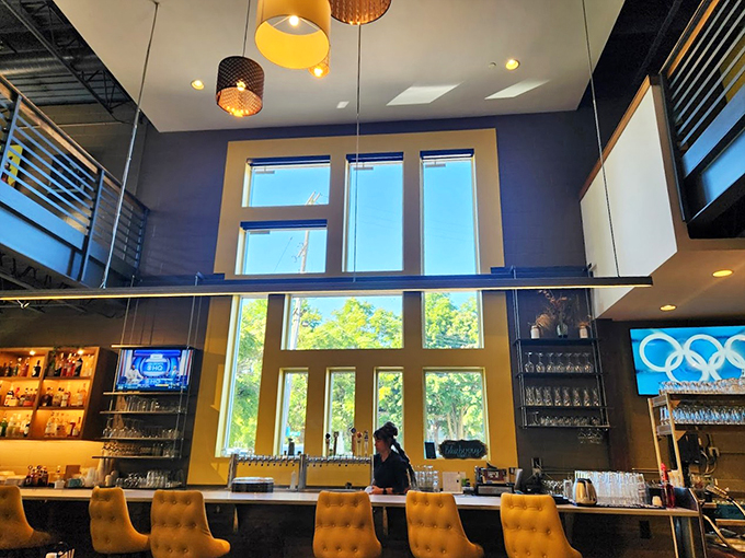 At this bar, the only thing higher than the ceiling are the spirits&mdash;both in bottles and in patrons!